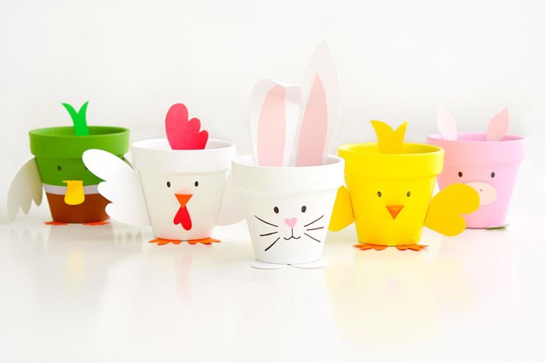 Clay Pot Animals | Easy Animal Flower Pots (Free Template!)