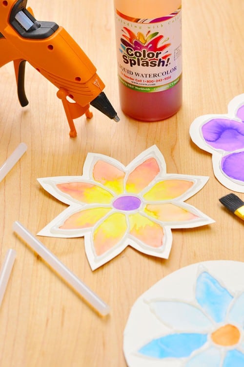 Glue Gun Art Flowers | How to "Paint" with a Hot Glue Gun