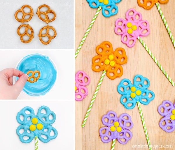 Flower Pretzels | Fun and Easy Pretzel Flower Snack