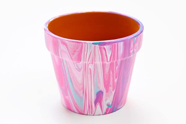 Paint Pouring on Terracotta Pots | How to Pour Paint Flower Pots