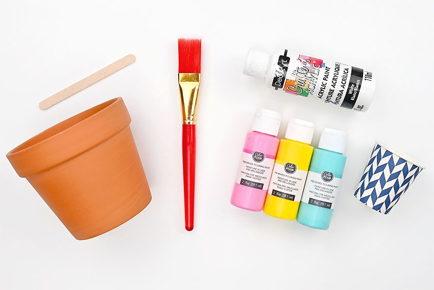 Paint Pouring on Terracotta Pots | How to Pour Paint Flower Pots