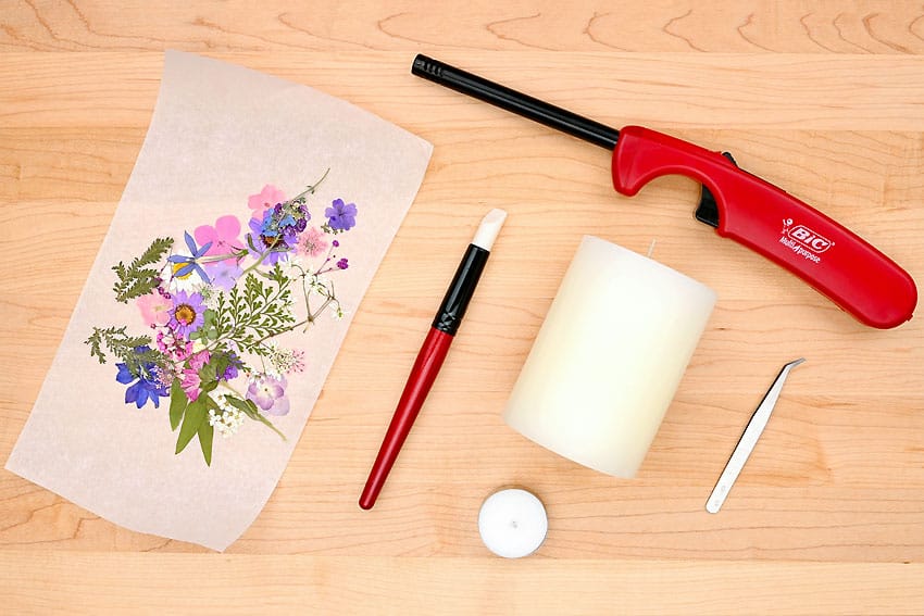 DIY Pressed Flower Candles | How to Make Dried Flower Candles