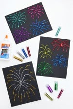 Glitter Fireworks Craft | Easy Glitter Firework Art for Kids