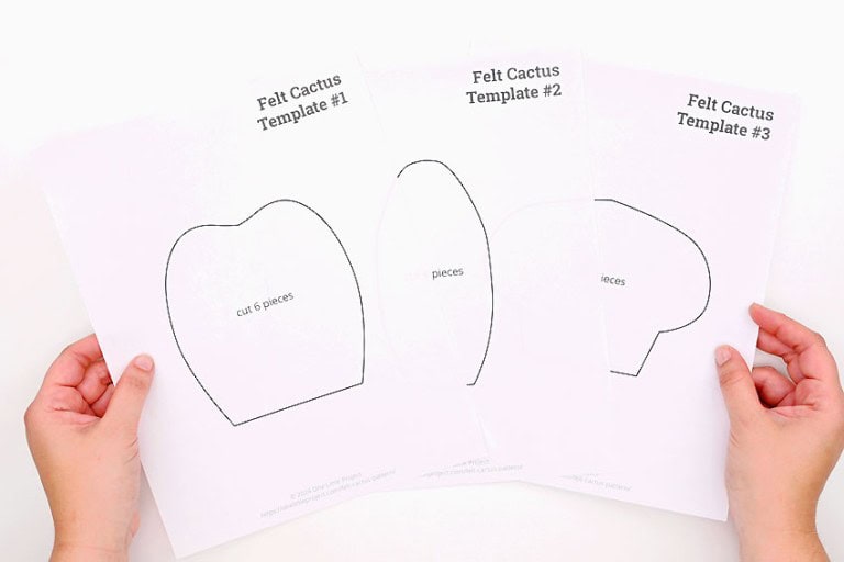 Felt Cactus Pattern | Free DIY Felt Cactus Template