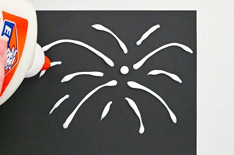 Glitter Fireworks Craft | Easy Glitter Firework Art for Kids