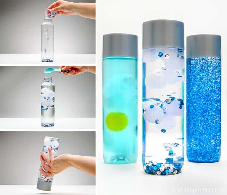 Weather Sensory Bottles | DIY Sun, Cloudy, and Rain Sensory Bottles