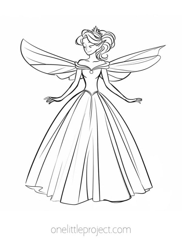 Fairy Coloring Pages | Free, Printable Fairy Coloring Sheets