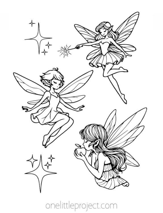 Fairy Coloring Pages | Free, Printable Fairy Coloring Sheets