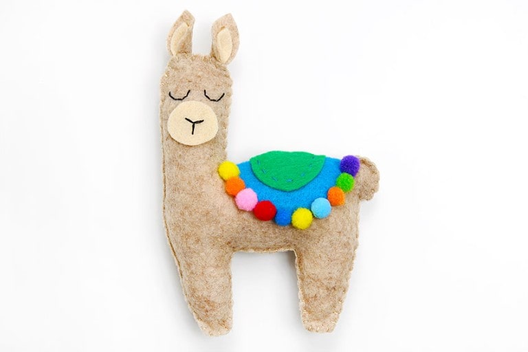 Felt Llama Pattern | Free Felt Llama Template