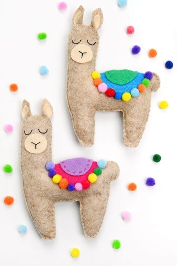 Felt Llama Pattern | Free Felt Llama Template