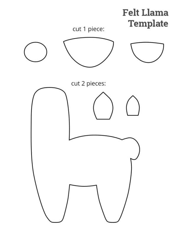 Felt Llama Pattern | Free Felt Llama Template - doityourself