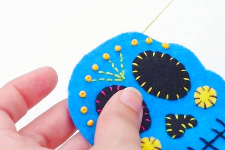 Felt Sugar Skull Pattern | DIY Day of the Dead Felt Skulls