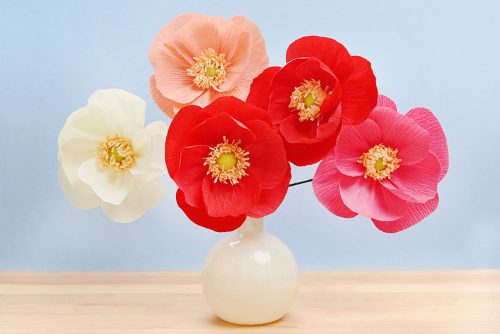 Crepe Paper Poppies | How to Make a Paper Poppy