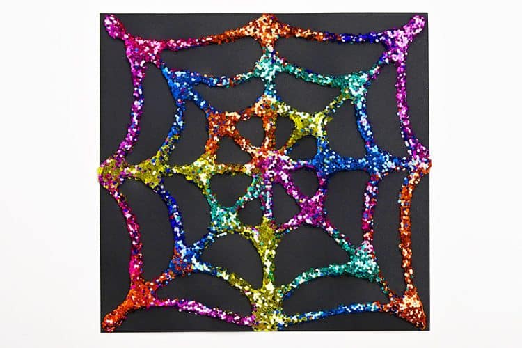 Glitter Spider Web | Fun Spider Web Glitter Craft