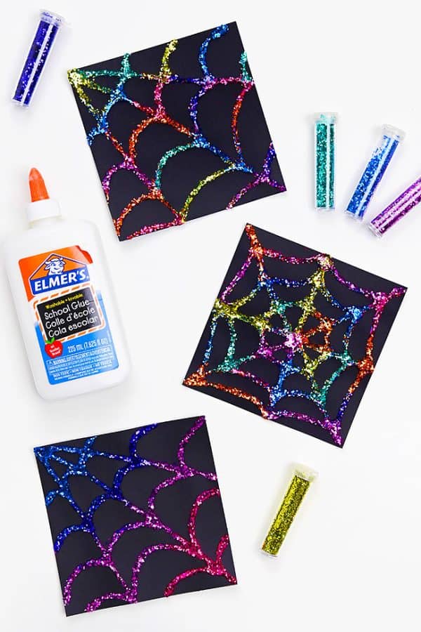 Glitter Spider Web | Fun Spider Web Glitter Craft