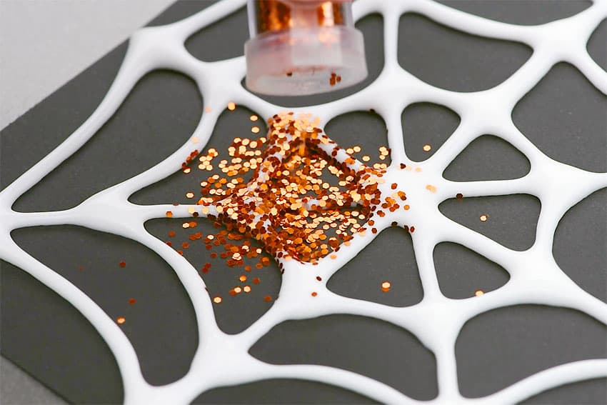 Glitter Spider Web | Fun Spider Web Glitter Craft