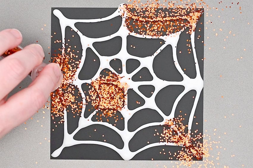 Glitter Spider Web | Fun Spider Web Glitter Craft