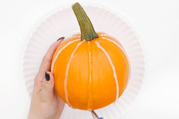Painted Hot Glue Pumpkin | Easy No-Carve Textured Pumpkins
