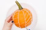 Painted Hot Glue Pumpkin | Easy No-Carve Textured Pumpkins