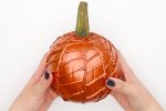 Painted Hot Glue Pumpkin | Easy No-Carve Textured Pumpkins