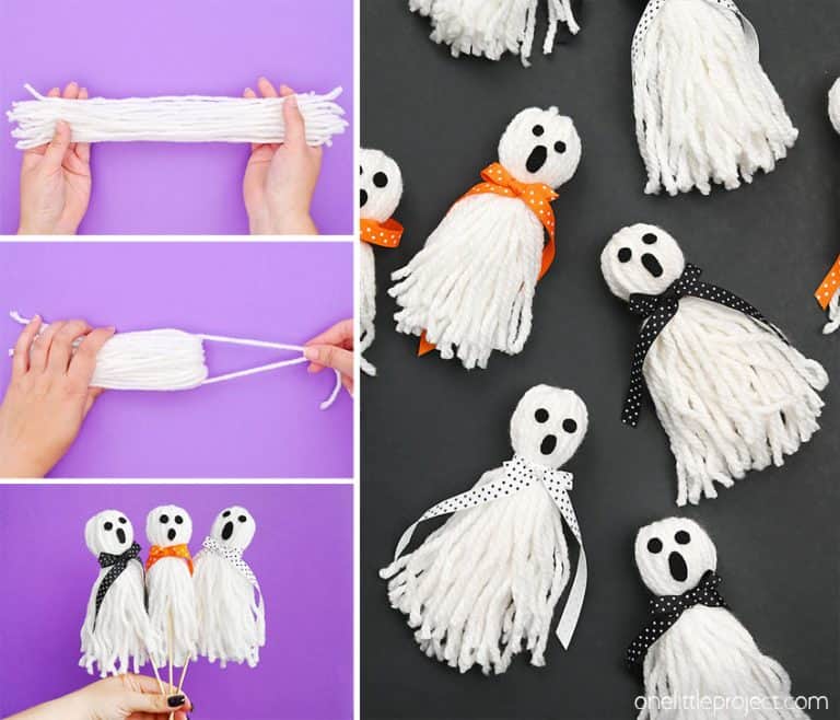 Yarn Ghost Craft | Fun and Easy Tassel Ghosts