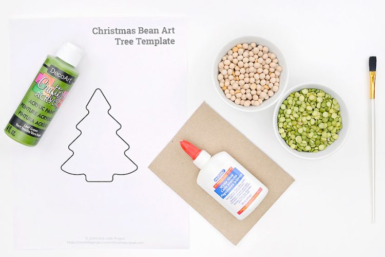 Christmas Bean Art | Christmas Bean Mosaics