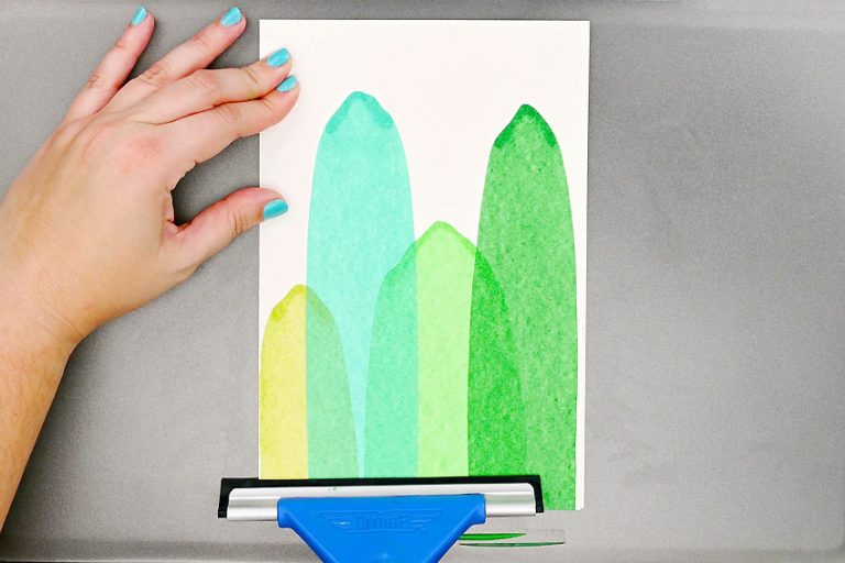 Christmas Squeegee Painting | Easy Christmas Scrape Art Cards