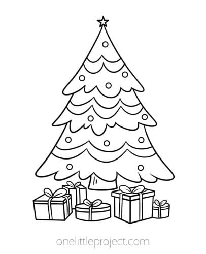 Christmas Tree Coloring Pages | Free Christmas Coloring Sheets