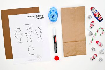 Reindeer Gift Bags | DIY Reindeer Gift Bag Craft (Free Templates!)