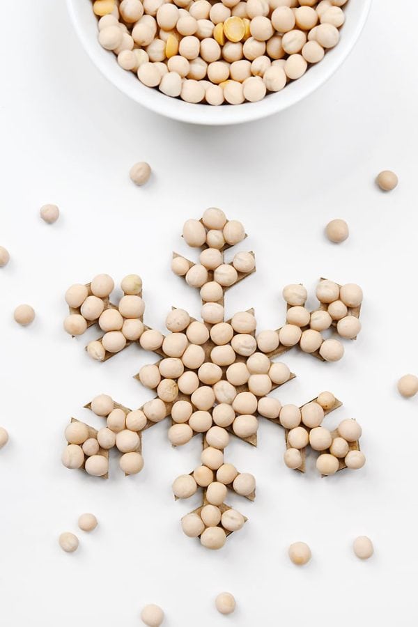 Christmas Bean Art | Christmas Bean Mosaics