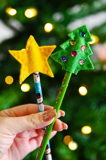 Christmas Pencil Toppers | Easy Pencil Topper Craft