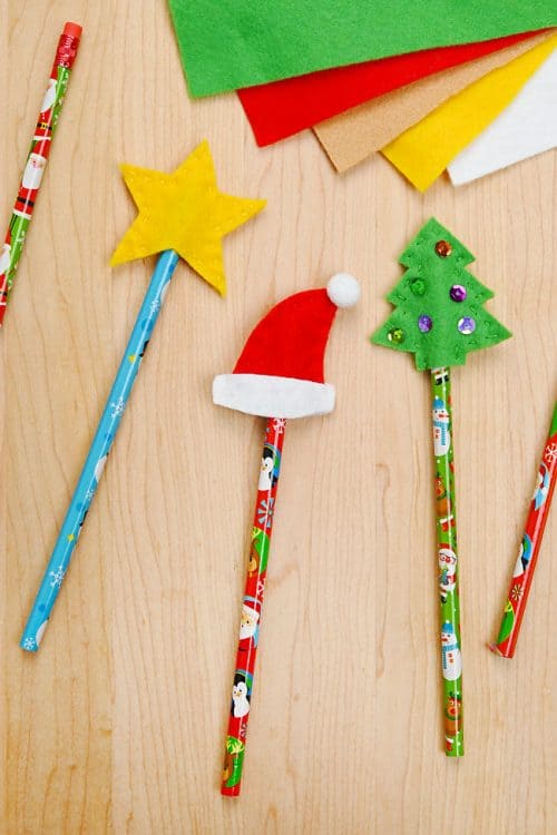 Christmas Pencil Toppers | Easy Pencil Topper Craft