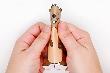 Groundhog Pop-Up Craft | Free Groundhog Day Craft Template