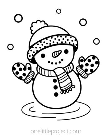 Snowman Coloring Pages | Printable Snowman Coloring Sheets