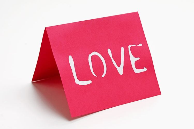 Glue Gun Stamped Valentines | Glue Gun Art Valentines