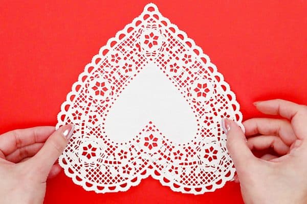 Heart Doily Envelope (With Free Printable Valentine's Cards!)