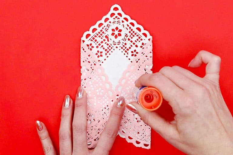 Heart Doily Envelope (With Free Printable Valentine's Cards!)