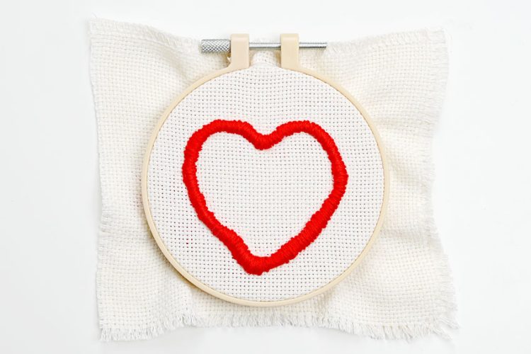 Hot Glue Heart Embroidery | Easy 3D Embroidery Hack