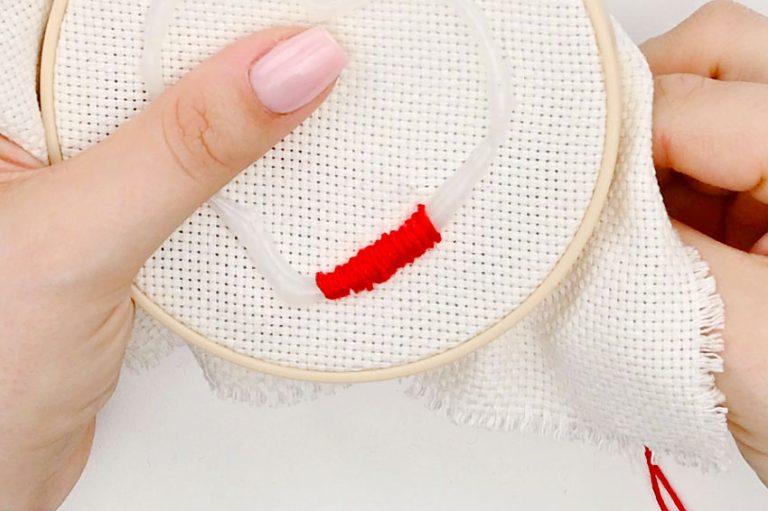 Hot Glue Heart Embroidery | Easy 3D Embroidery Hack
