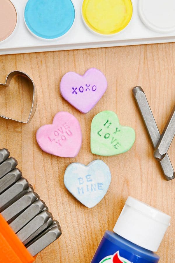Clay Conversation Hearts | Easy Valentine's Day Clay Heart