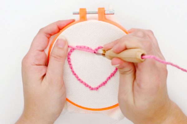 Punch Needle Heart Coasters | Cute and Easy Heart Coasters