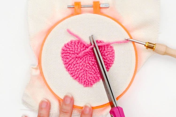 Punch Needle Heart Coasters | Cute and Easy Heart Coasters