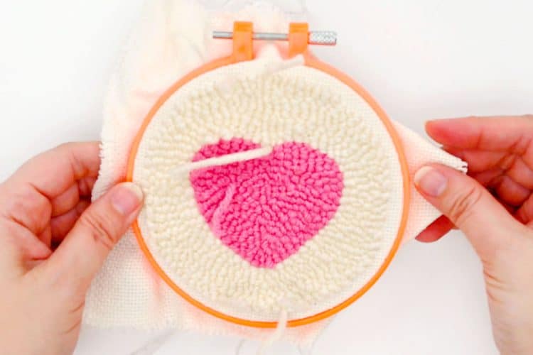 Punch Needle Heart Coasters | Cute and Easy Heart Coasters