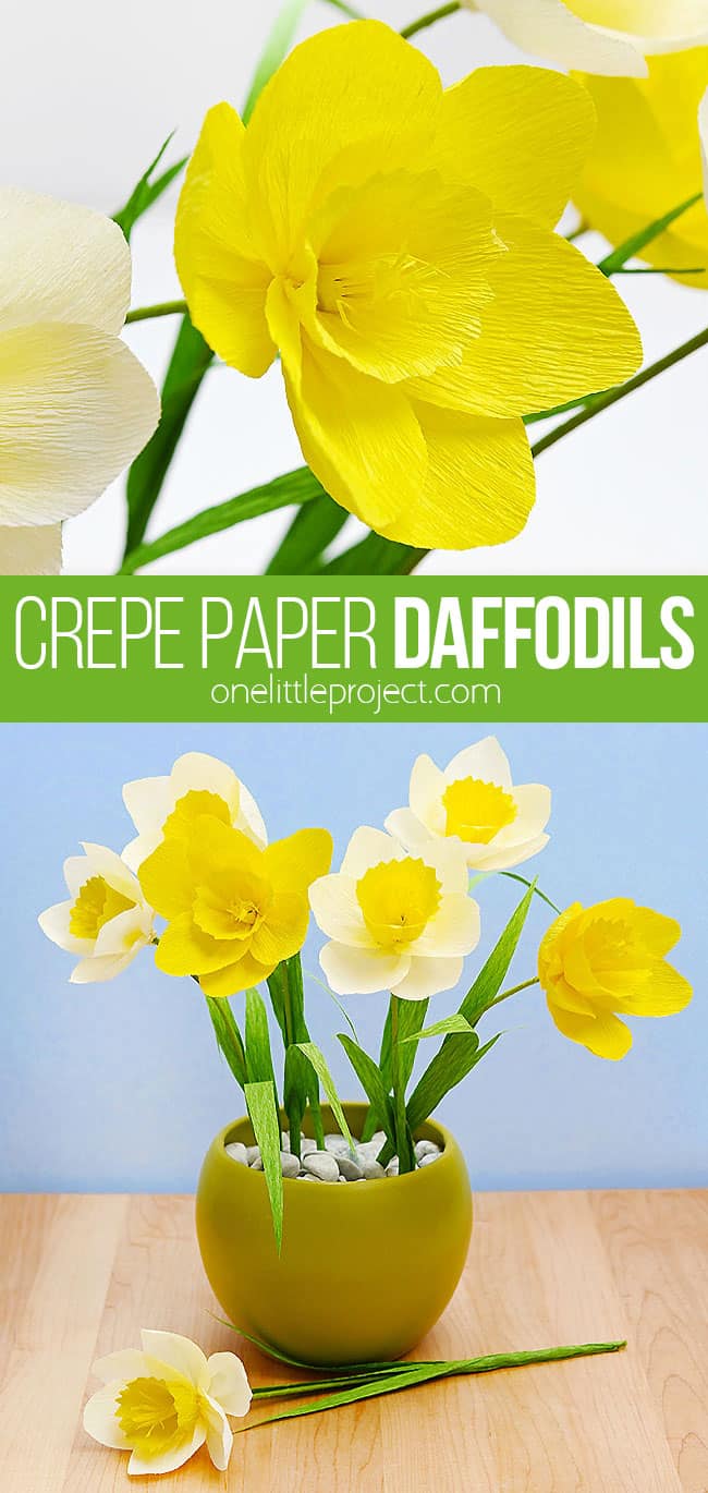 Crepe Paper Daffodils | Easy Daffodil Crepe Paper Flowers