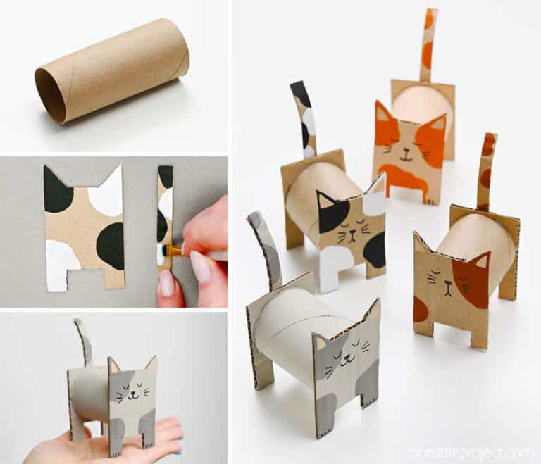 Paper Roll Cat | Toilet Paper Roll Cat Craft