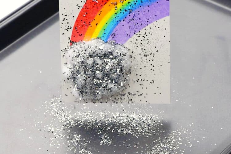 Rainbow Squeegee Painting | Easy Rainbow Squeegee Art