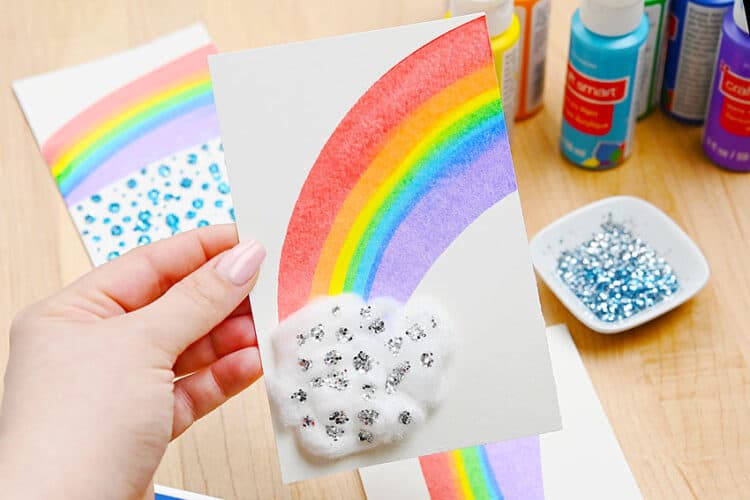 Rainbow Squeegee Painting | Easy Rainbow Squeegee Art