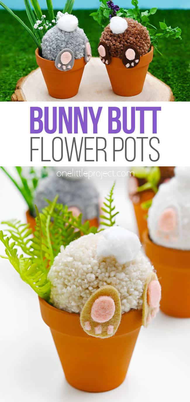 Bunny Butt Flower Pot | Cute Bunny Bum Flower Pot Craft
