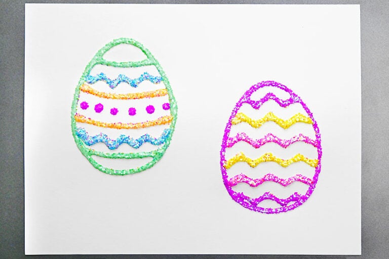 Easter Egg Glitter Art | Colourful Easter Egg Craft