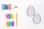 Easter Egg Glitter Art | Colourful Easter Egg Craft